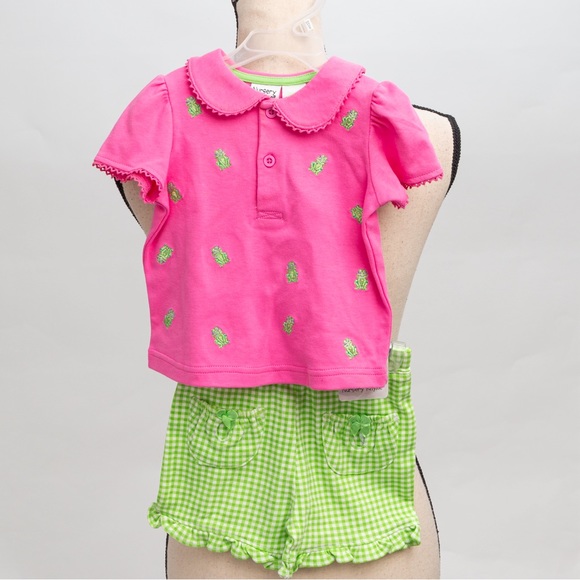 Nursery Rhyme | Matching Sets | Nursery Rhyme Girls Preppy Pink Green ...
